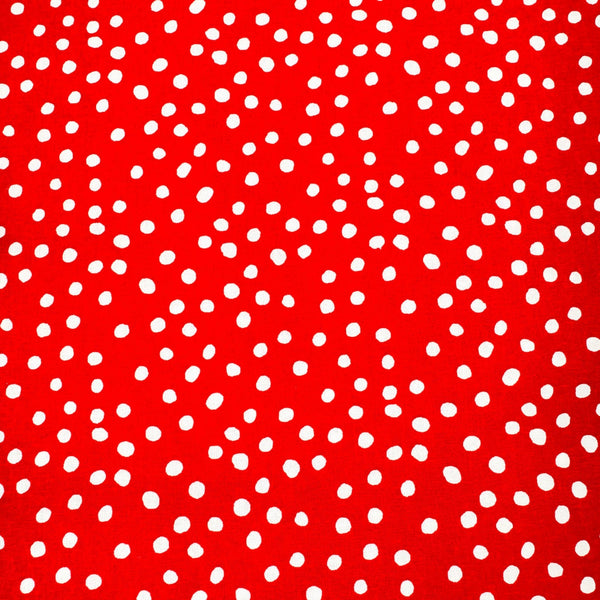 Irregular White Polka Dots fabric 29078B Lipstick Red – Mary Jo Fabrics