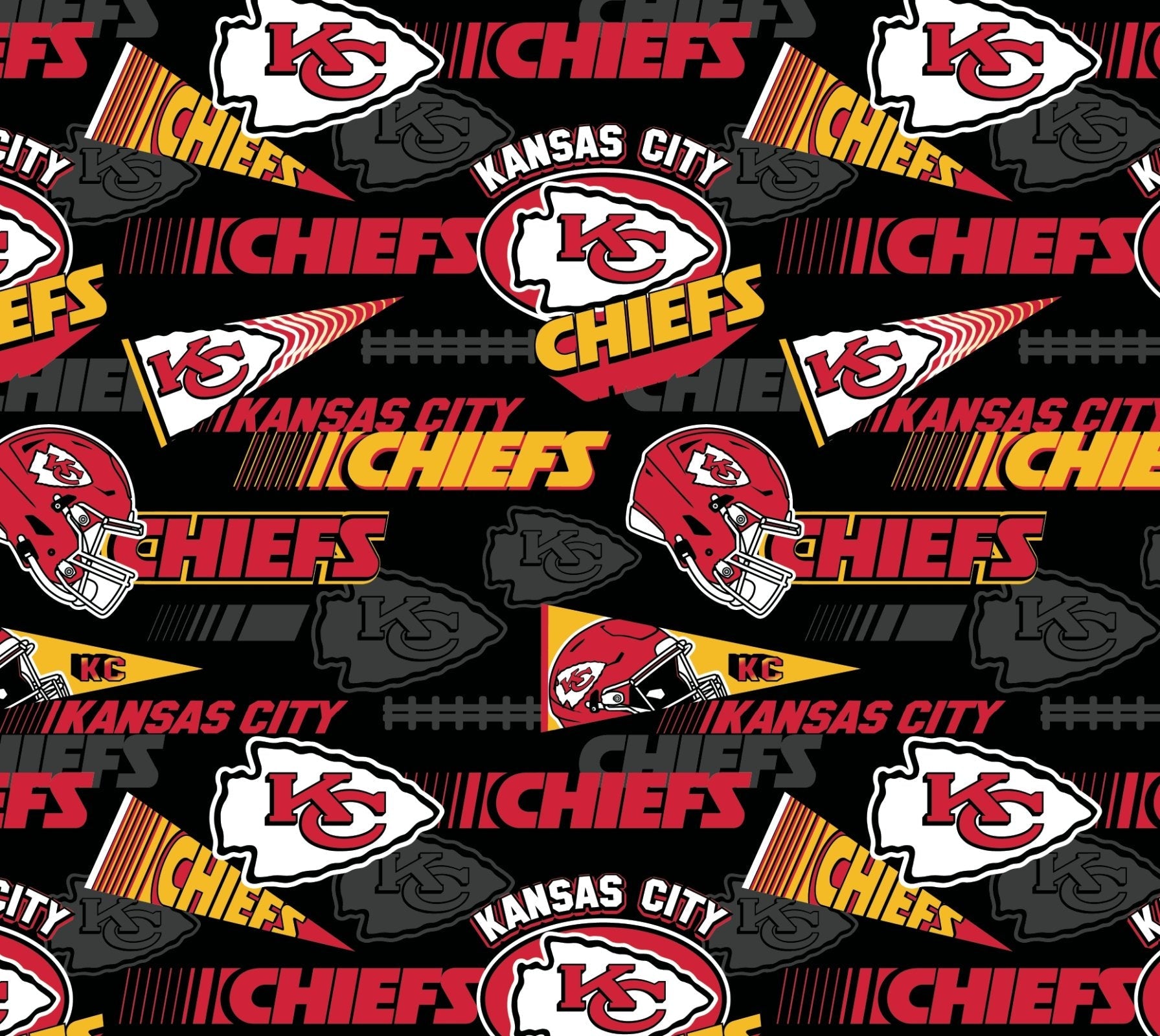 Kansas City Chiefs NFL Fabric 70112D – 100% Cotton for DIY Crafts ...
