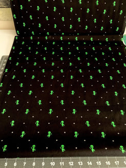 Little green alien fabric C4621 space alien cotton fabric – Mary Jo Fabrics