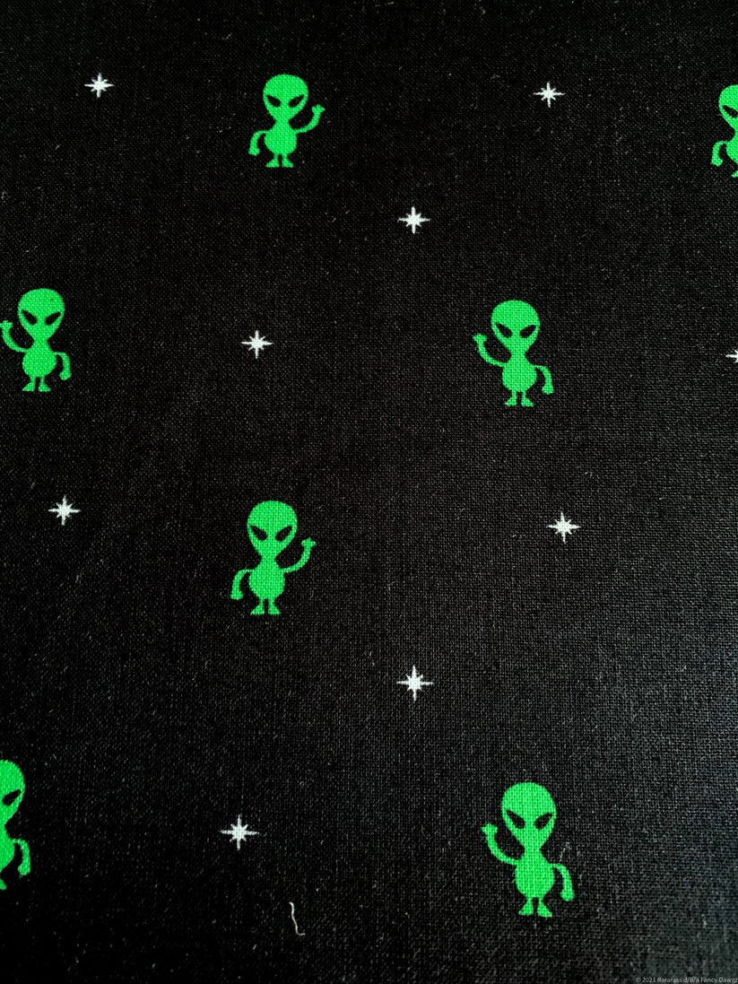 Little green alien fabric C4621 space alien cotton fabric – Mary Jo Fabrics