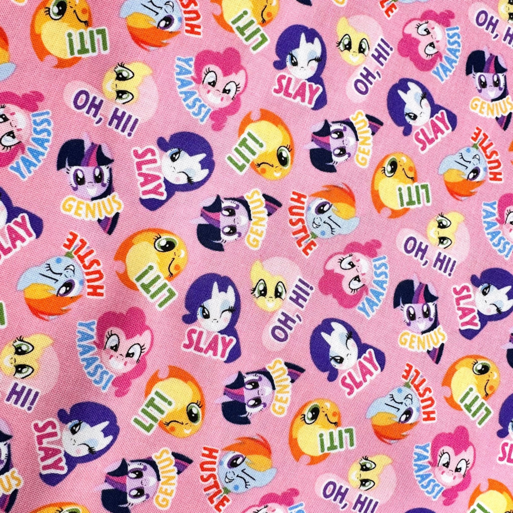 My Little Pony fabric Slay Rainbow Dash Pinkie Pie Cotton Fabric – Mary ...