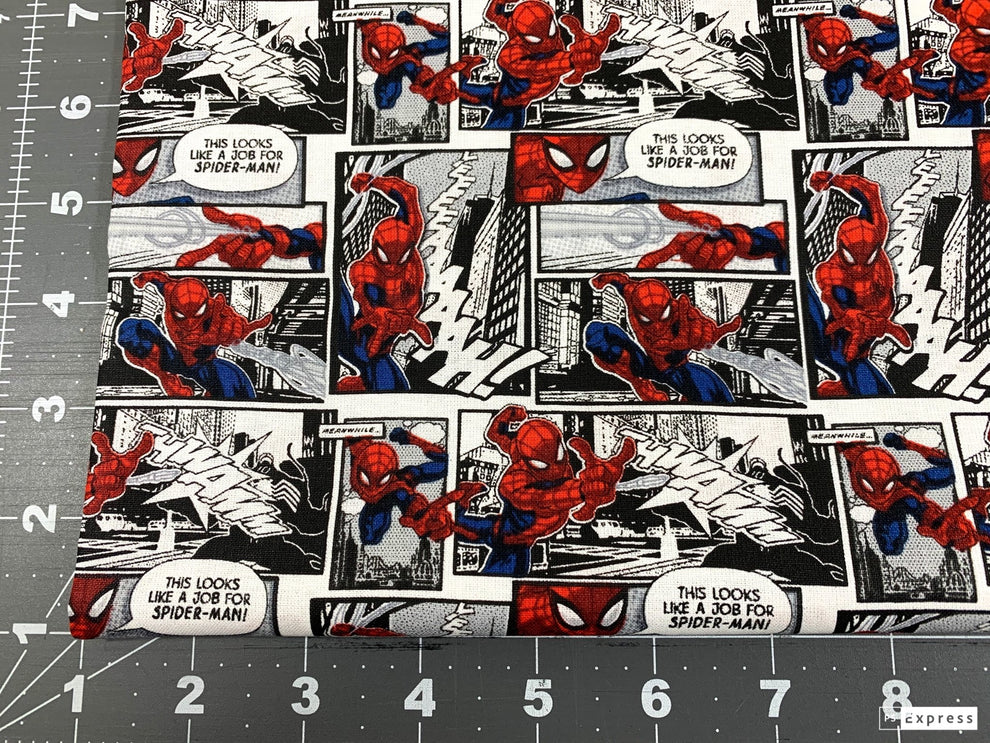 Packed Comic Spiderman fabric Spider Man cotton fabric – Mary Jo Fabrics