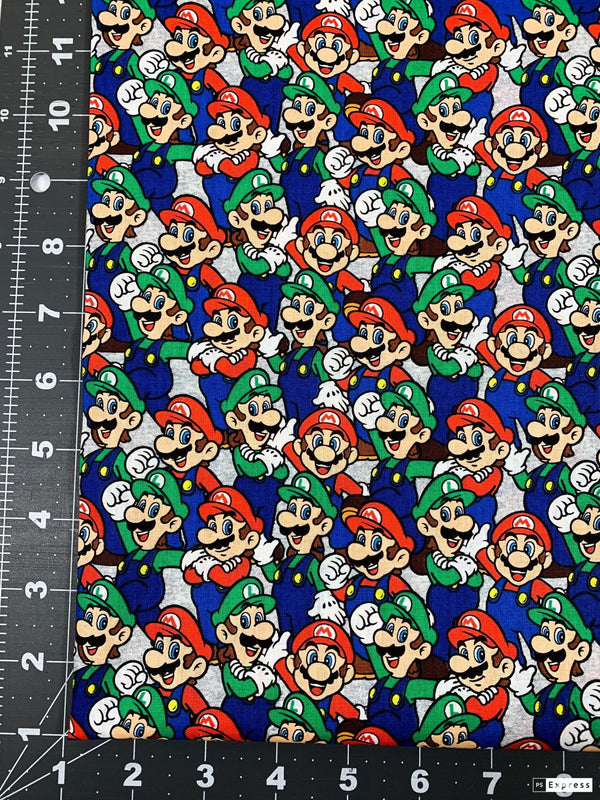 Super Mario fabric Mario Luigi game fabric – Mary Jo Fabrics
