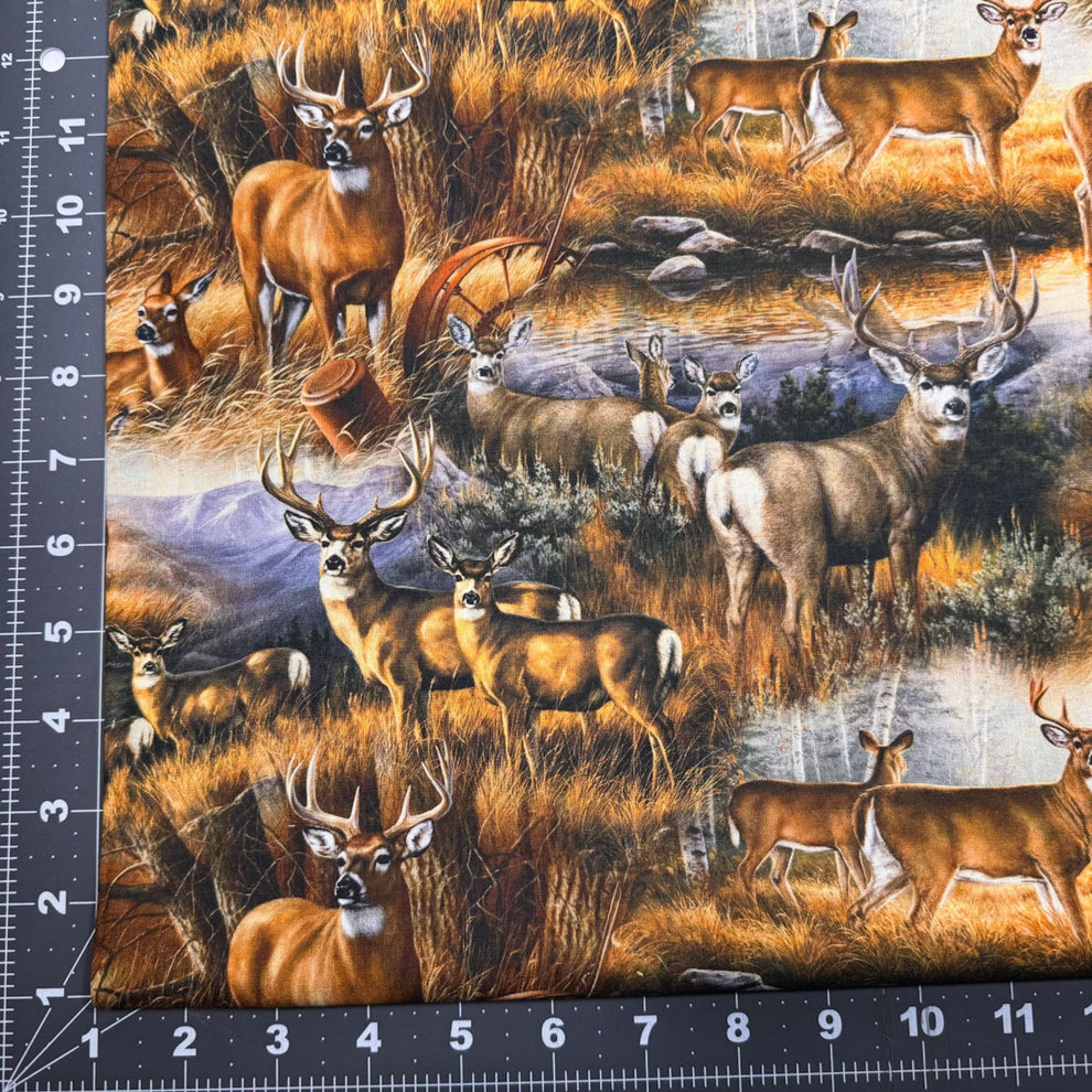 Wild deer fabric WW-3146 Deer Glance – Mary Jo Fabrics