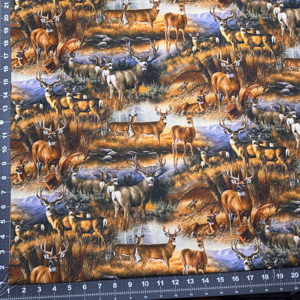 Wild deer fabric WW-3146 Deer Glance – Mary Jo Fabrics